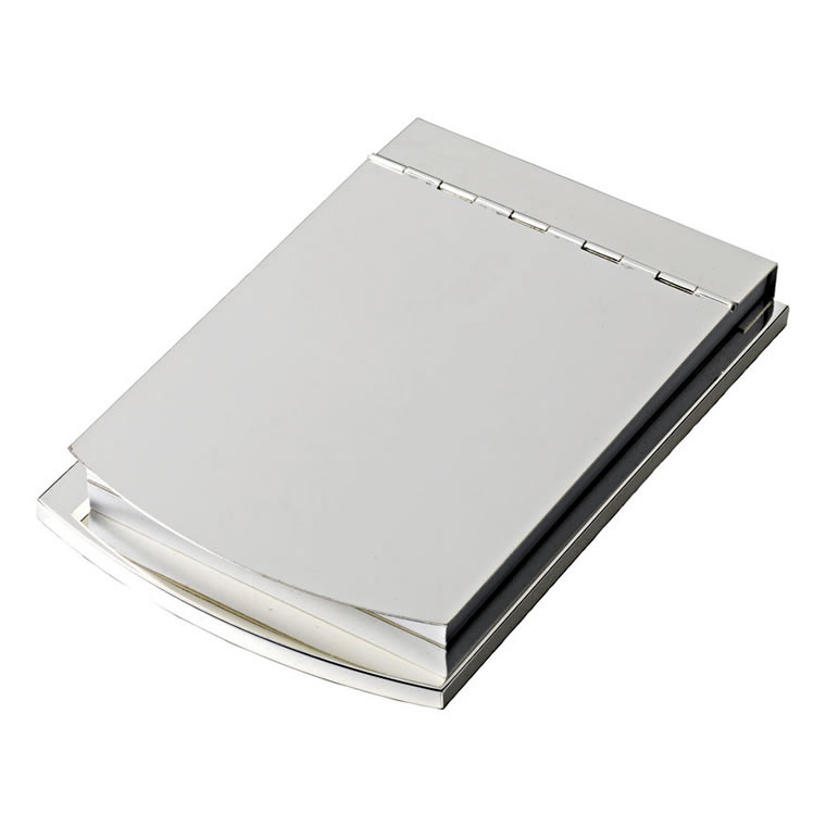 Engraved Silver Plated Smooth Memo Pad Holders - Business Gifts Express