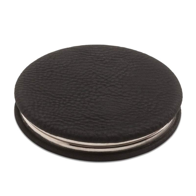 Personalised Folding Compact Mirror with Leather Cover - Business Gifts ...