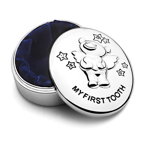 Engraved Silver Plated Baby First Tooth Box - Business Gifts Express