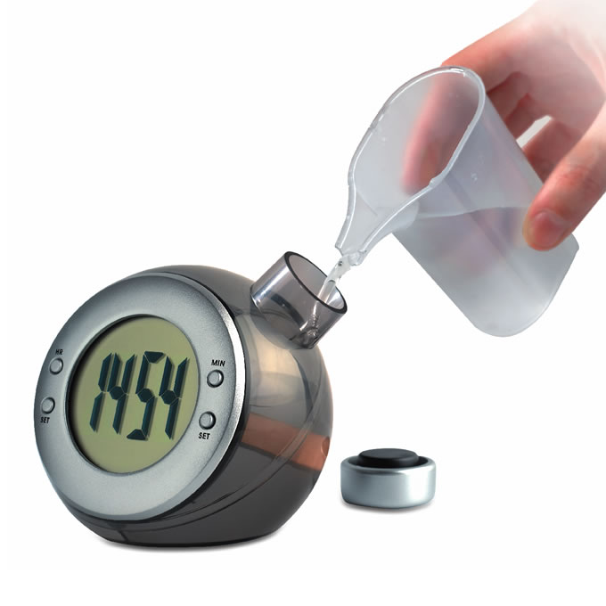 Water Powered LCD Desk Clock - Business Gifts Express