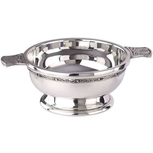 Engraved 5in Pewter Quaich Bowl - Business Gifts Express