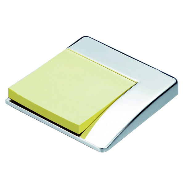 Engraved Silver Plated Sticky Notes Holder - Business Gifts Express