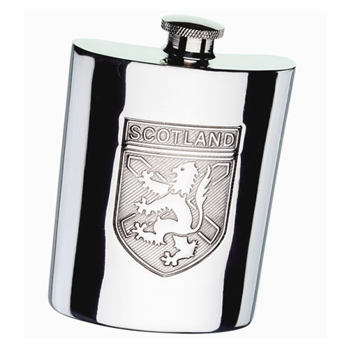 Engraved Pewter Scotland Hip Flask - Business Gifts Express