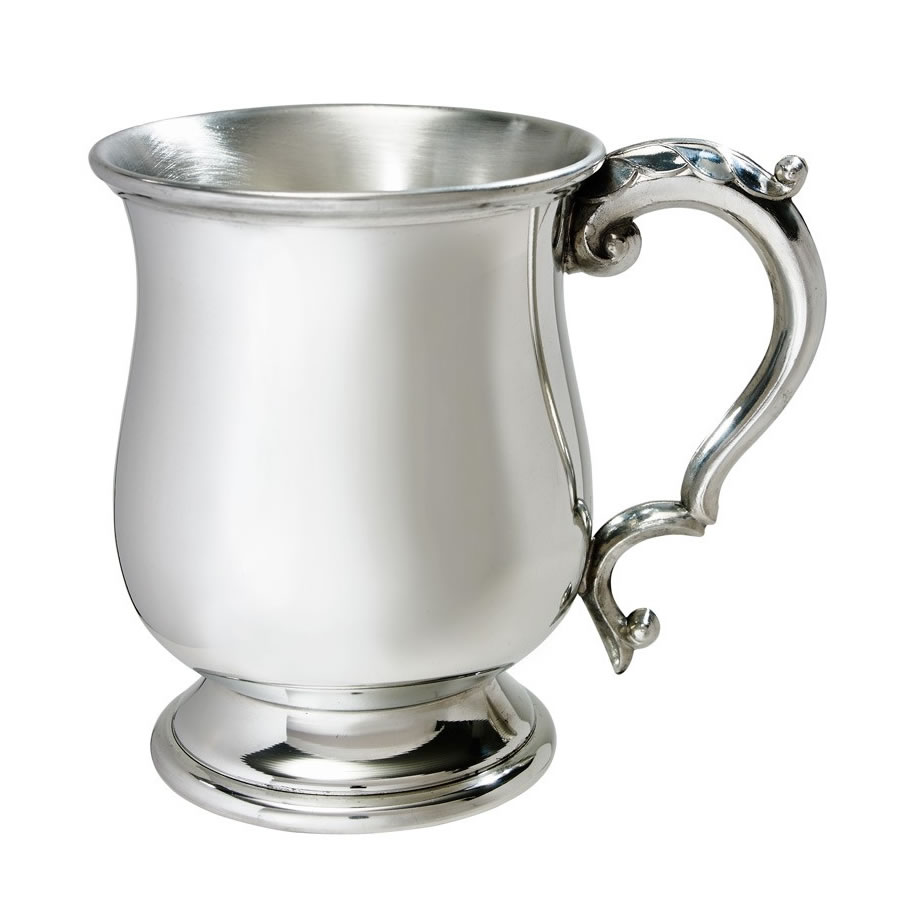 Engraved Pewter Pint Tankard - Georgian - Business Gifts Express